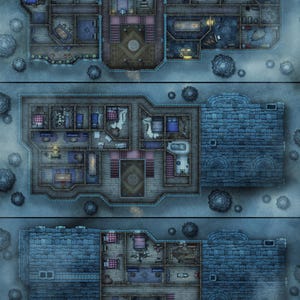Mansion Battlemap, Dnd Map, Manor, House, D&D, Battle Map, Dungeons and ...