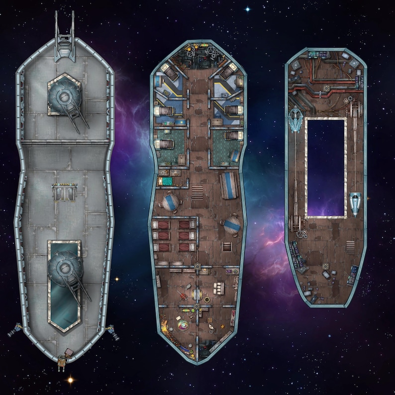 Airship Battlemap, Dnd Map, Ship, Spelljammer Ship, D&D, Battle Map ...