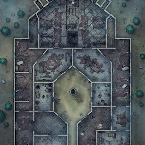 Monastery Battlemap, Dnd Map, Church, Shrine, D&D, Battle Map, Temple ...