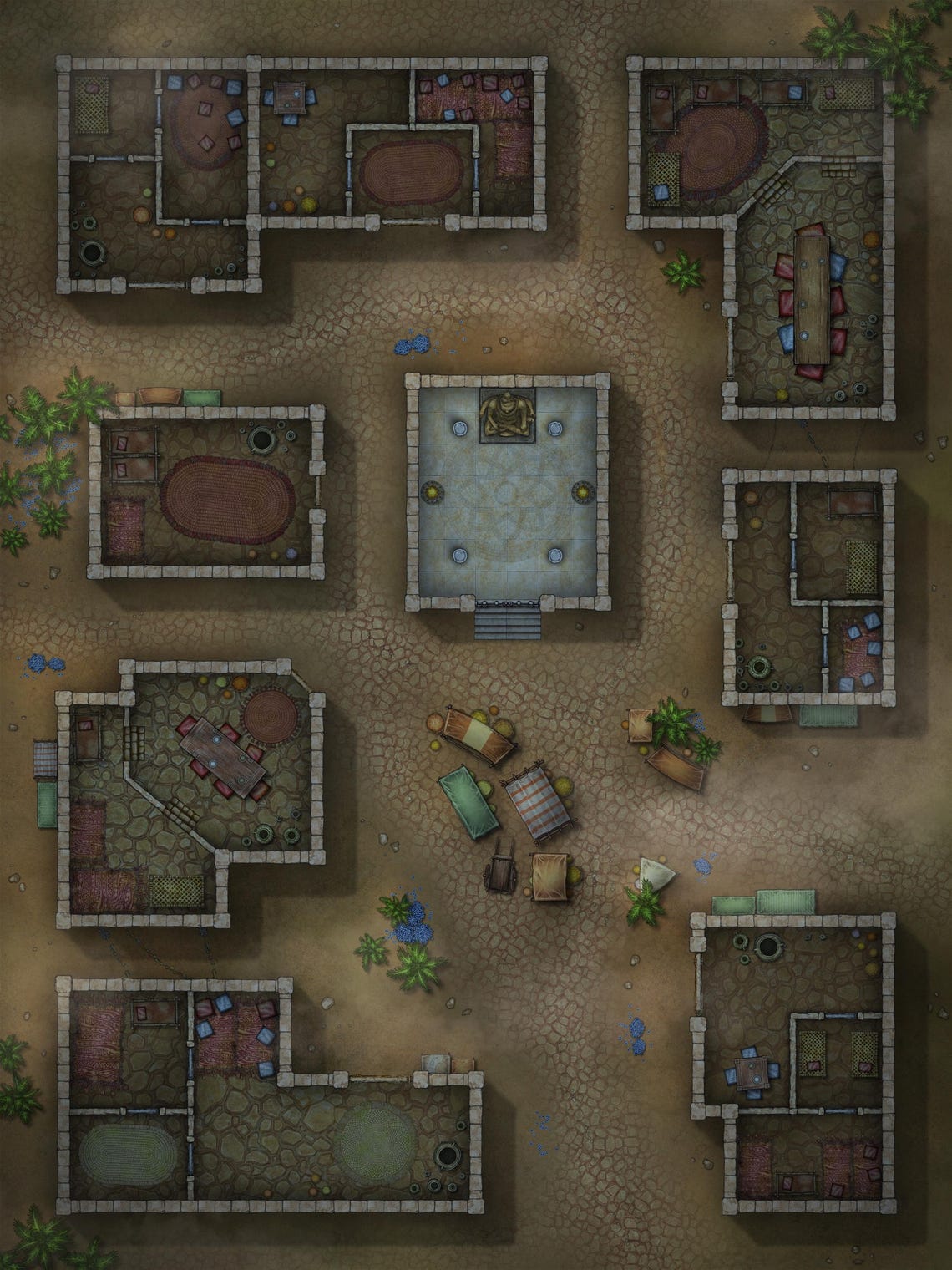 Desert City Streets, City Map, Dnd Maps, Battlemap, D&D, Pathfinder ...