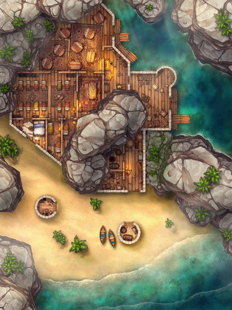 Fort Battlemap, Dnd Map, Forest, Outpost, Castle, D&D, Battle Map ...