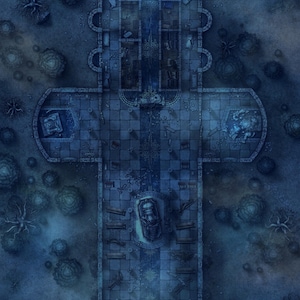 Cathedral Battlemap, Dnd Map, D&D, Battlemap, Temple, Church, Dungeons ...