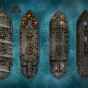 Ship Battlemap, Dnd Map, Warship, D&D, Battle Map, Dungeons and Dragons ...