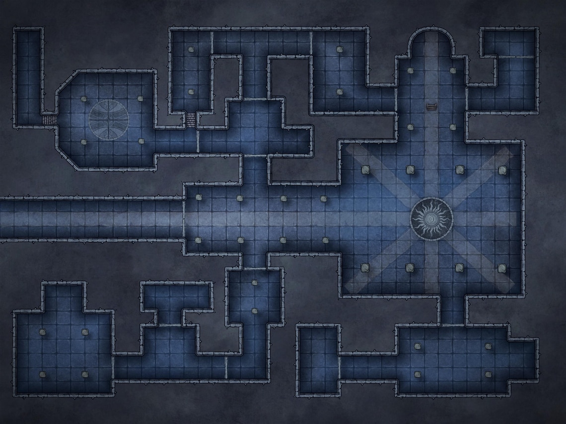 Castle Battlemap, Dnd Map, Crypt, Dwarven, D&D, Battle Map, Dungeon ...