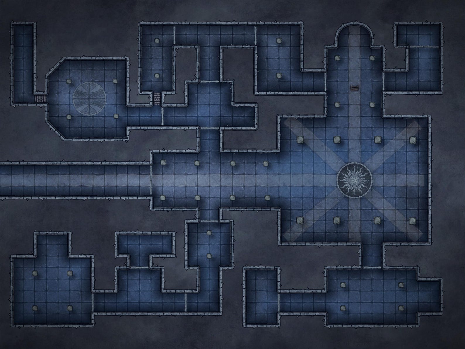 Castle Battlemap, Dnd Map, Crypt, Dwarven, D&D, Battle Map, Dungeon ...