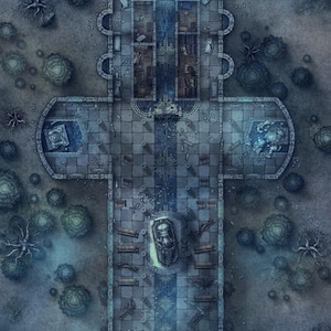 Cathedral Battlemap, Dnd Map, D&D, Battlemap, Temple, Church, Dungeons ...