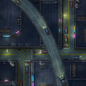 Modern City Battlemap, City Streets, Dnd Map, TTRPG Map, Cyberpunk, D&D ...
