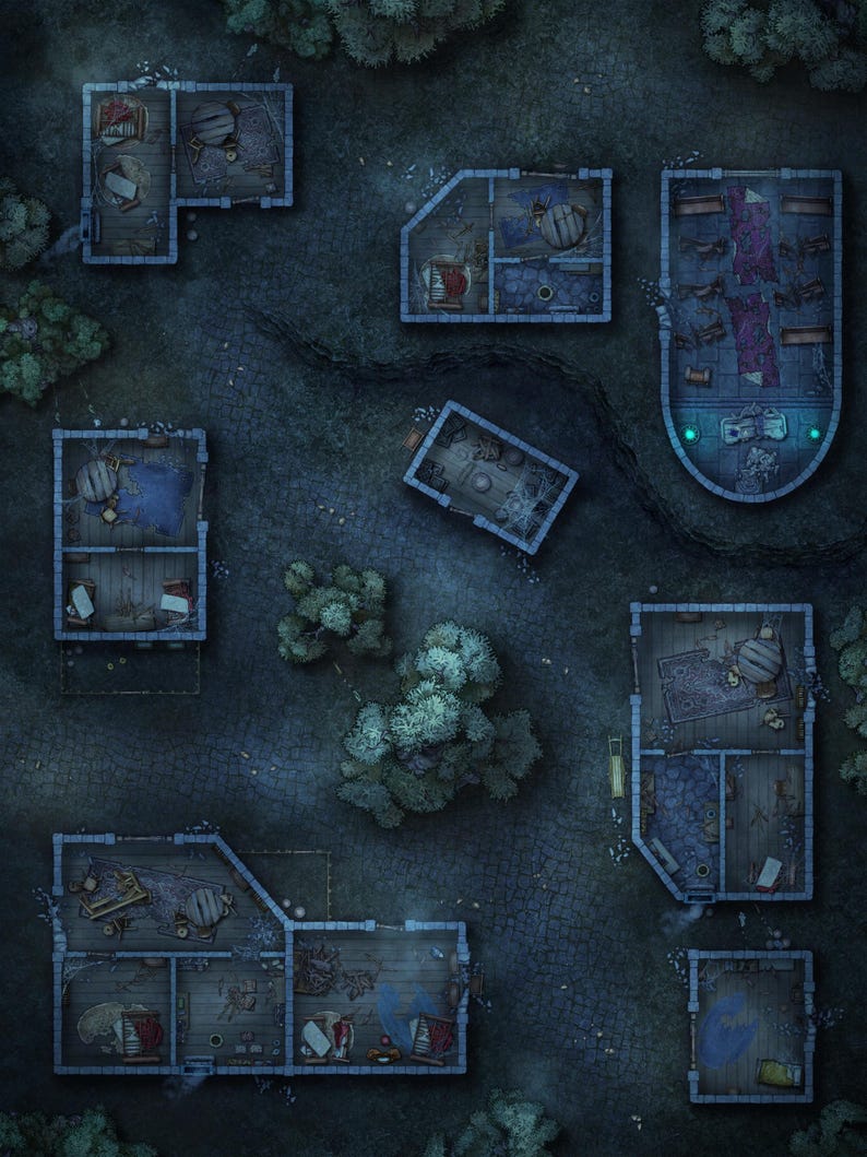 Town Battlemap, Dnd Map, City Streets, Village, D&D, Urban, Battlemap ...