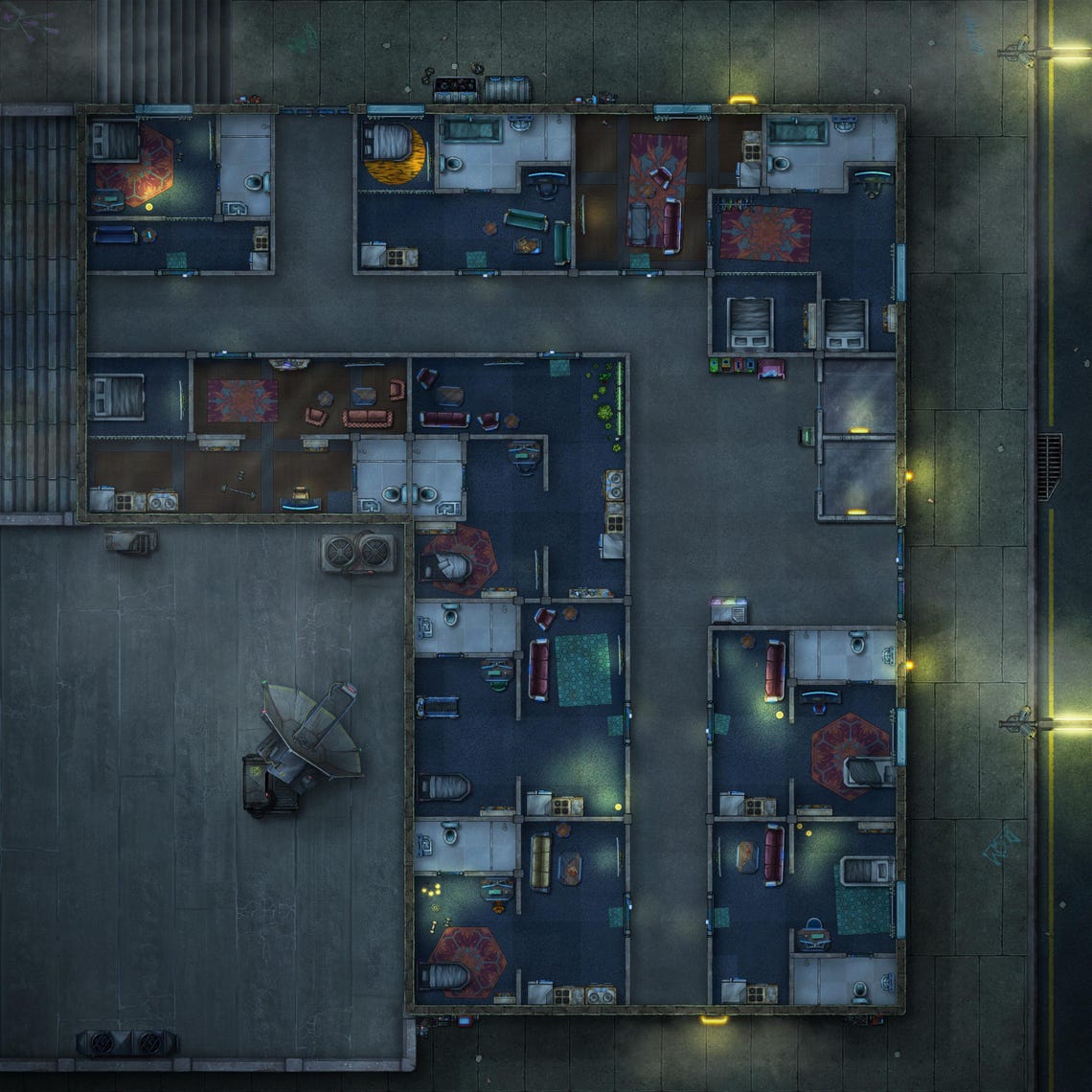 Apartment Battlemap, Dnd Map, Cyberpunk, Modern Maps, Sci Fi Battlemap ...