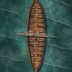 Viking Ship Battlemap, Dnd Map, Longship, Pirate Ship, D&D, Battle Map ...
