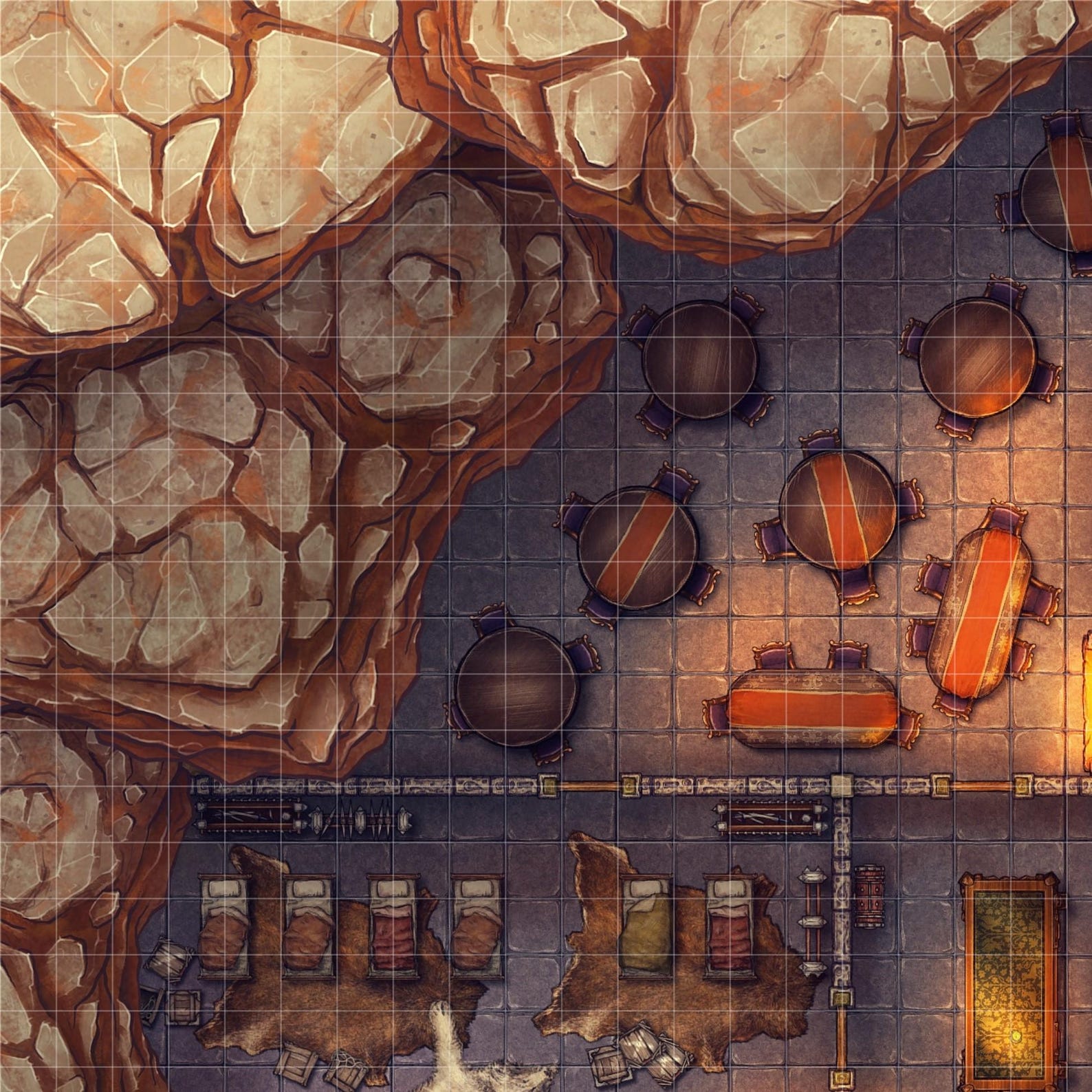 Demonic Fort Battlemap, Dnd Map, Hell, D&D, Battlemap, Castle, Grid Map ...