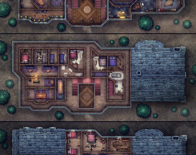 Fort Battlemap, Dnd Map, Castle Map, Island, D&D, Coastal, Pirate, RPG ...