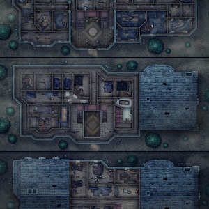 Mansion Battlemap, Dnd Map, Manor, House, D&D, Battle Map, Dungeons and ...