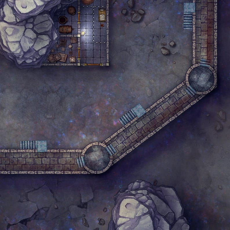 Underdark Fort Battlemap, Dnd Map, Cave, Castle, D&D, Battle Map ...