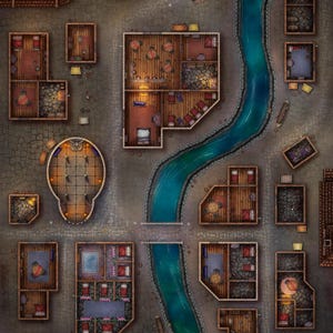 Underdark City Battlemap, Dnd Map, Town, City Streets, D&D, Battle Map ...