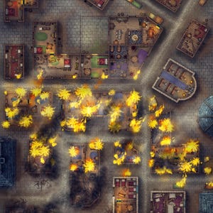 City Battlemap, Dnd Map, City Streets, Town, D&D, Urban, Battlemap, RPG ...