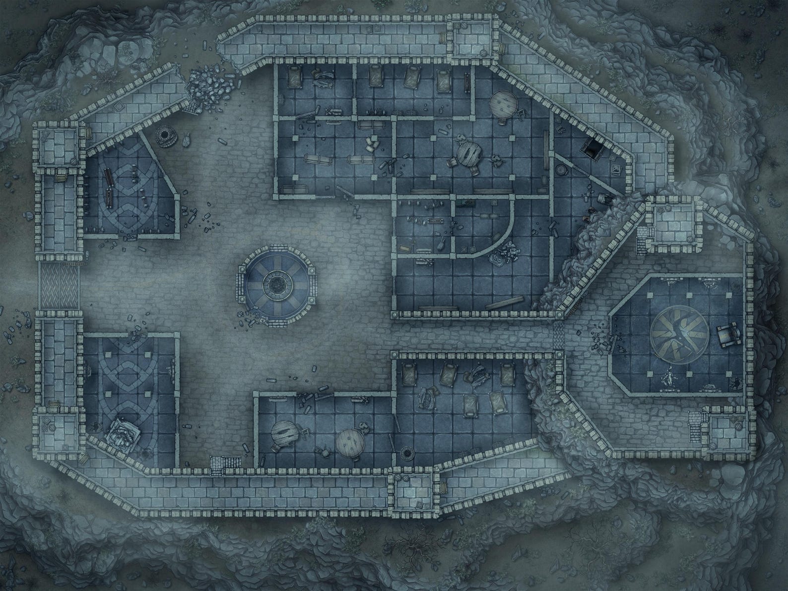 Castle Battlemap, Dnd Map, Crypt, Dwarven, D&D, Battle Map, Dungeon ...