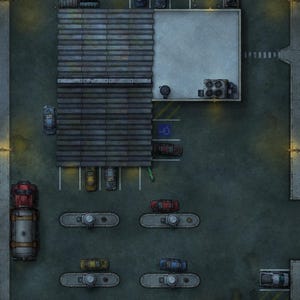 Modern Gas Station, Battlemap, Dnd Map, City, Modern Map, Sci Fi ...