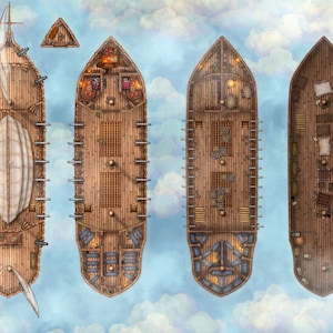 Ship Battlemap, Dnd Map, Warship, D&D, Battle Map, Dungeons and Dragons ...