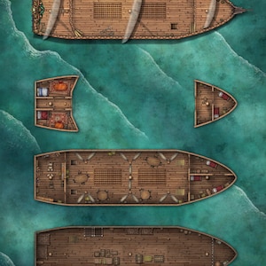 Shipwreck Battlemap, Dnd Map, Ship, Ruins, D&D, Battle Map, Dungeons ...