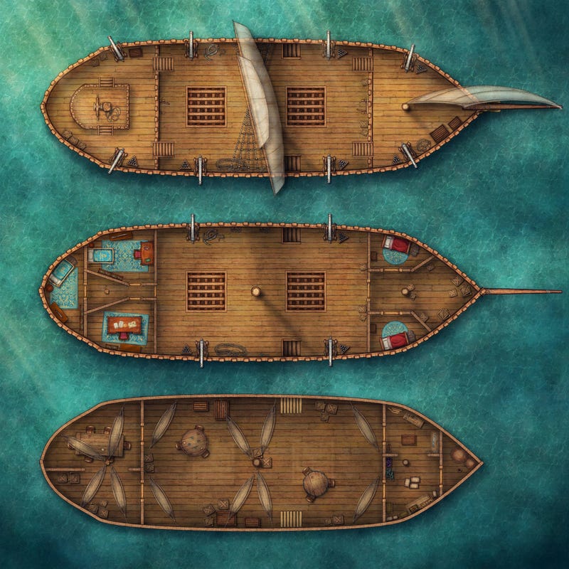 Dnd Ship Battlemaps - Etsy