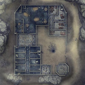Jail Battlemap, Dnd Map, D&D, Asylum, Prison, Dungeons and Dragons, 5e ...