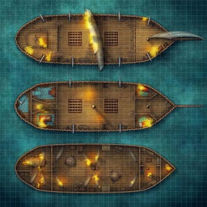 Ship Battlemap, Dnd Map, Sailing Ship, D&D, Battle Map, Dungeons and ...
