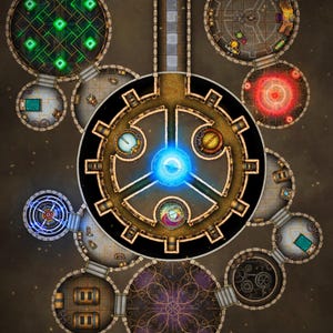 Steampunk Battlemap, Dnd Map, D&D, Battlemap, Clockwork, Dungeons and ...