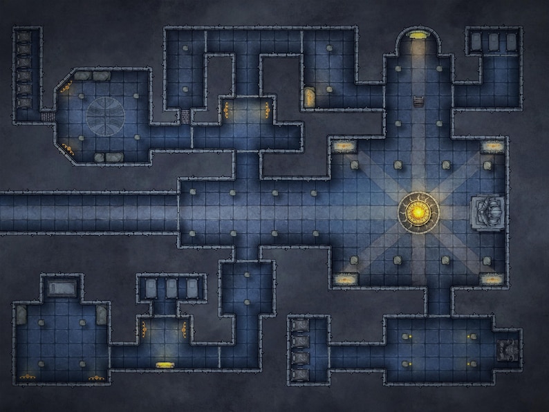 Castle Battlemap, Dnd Map, Crypt, Dwarven, D&D, Battle Map, Dungeon ...