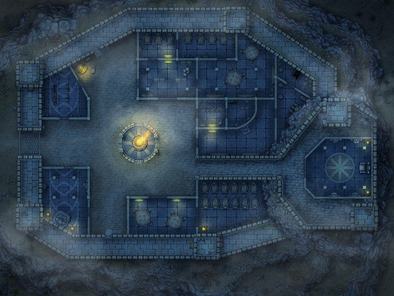 Castle Battlemap, Dnd Map, Crypt, Dwarven, D&D, Battle Map, Dungeon ...