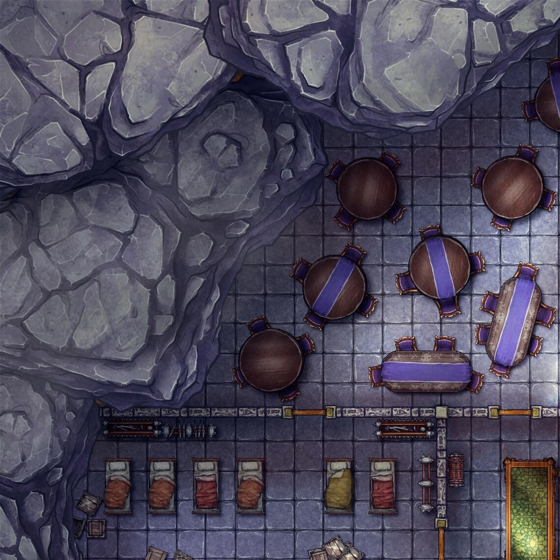 Underdark Fort Battlemap, Dnd Map, Cave, Castle, D&D, Battle Map ...