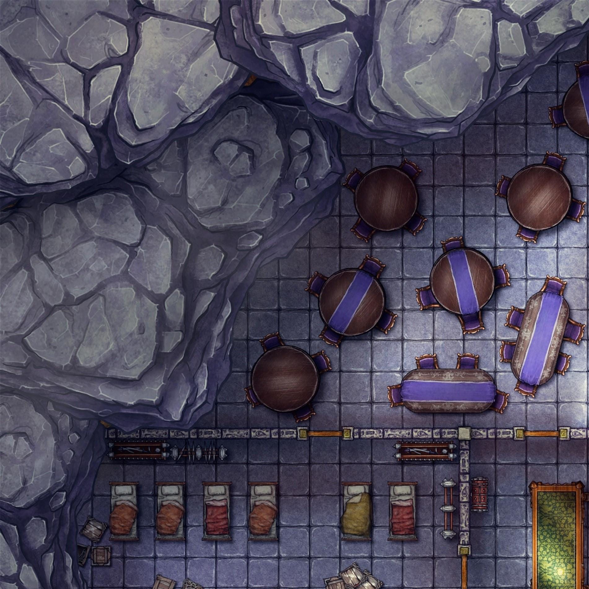 Underdark Fort Battlemap, Dnd Map, Cave, Castle, D&D, Battle Map ...