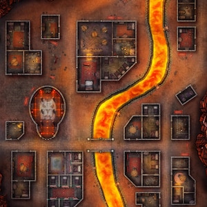 Underdark City Battlemap, Dnd Map, Town, City Streets, D&D, Battle Map ...