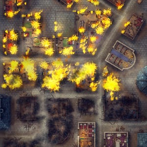 City Battlemap, Dnd Map, City Streets, Town, D&D, Urban, Battlemap, RPG ...