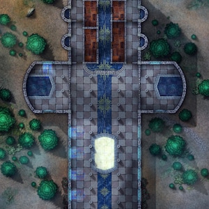 Cathedral Battlemap, Dnd Map, D&D, Battlemap, Temple, Church, Dungeons ...