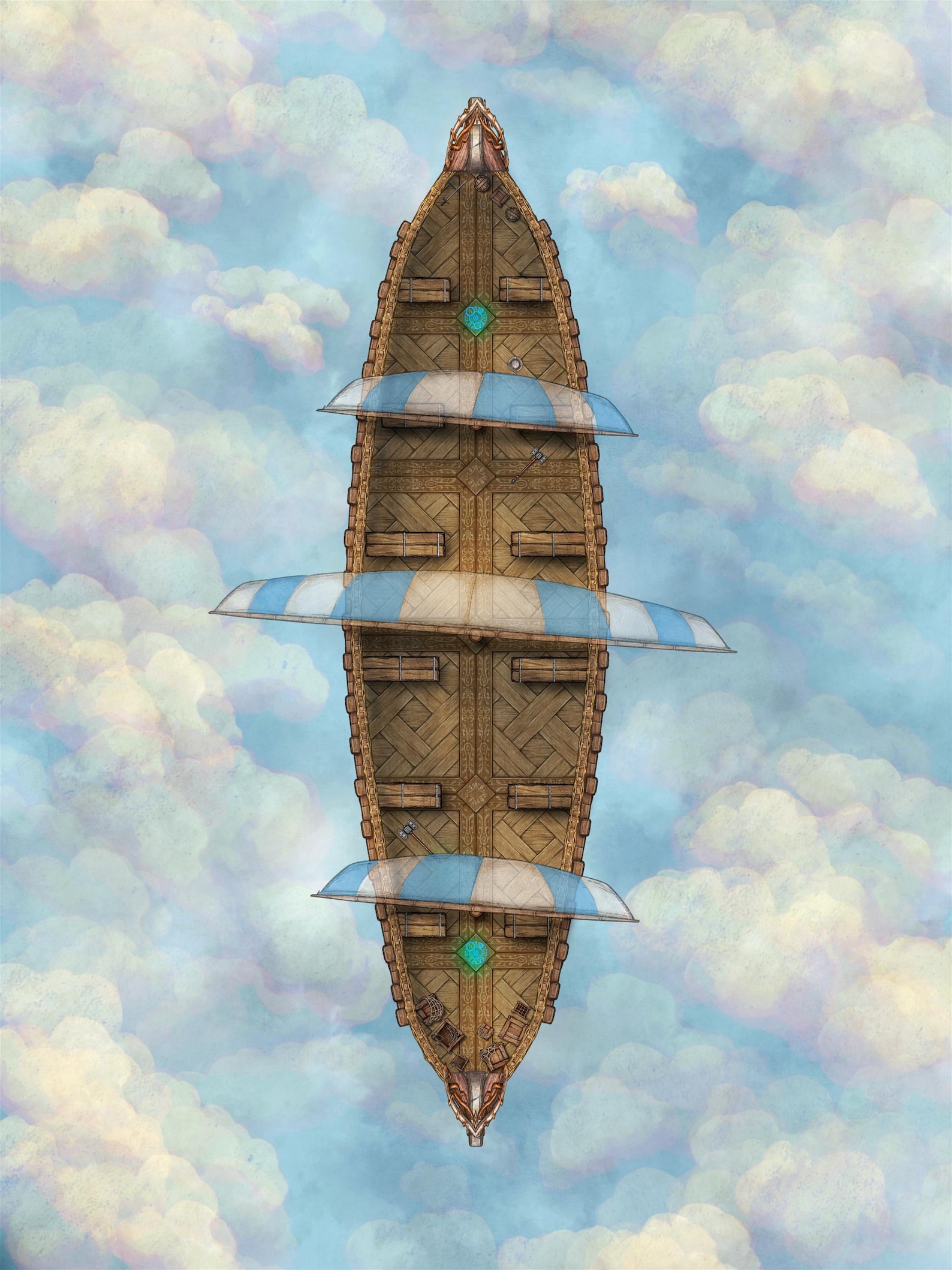 Viking Ship Battlemap, Dnd Map, Longship, Pirate Ship, D&D, Battle Map ...