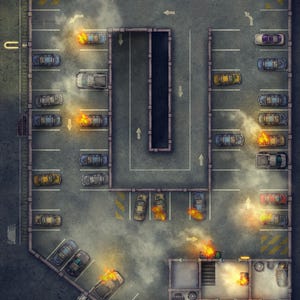 Modern Parking Lot Battlemap, Dnd Map, Modern Maps, Sci Fi Battlemap ...