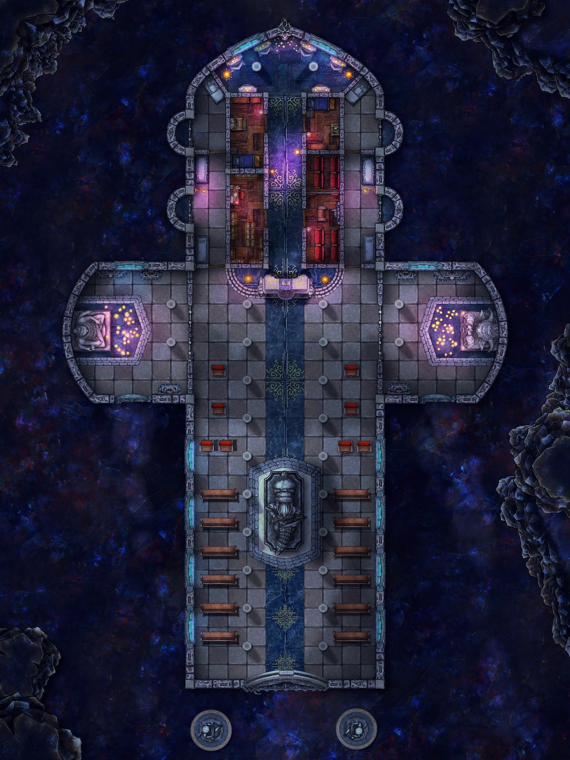 Cathedral Battlemap, Dnd Map, D&D, Battlemap, Temple, Church, Dungeons ...