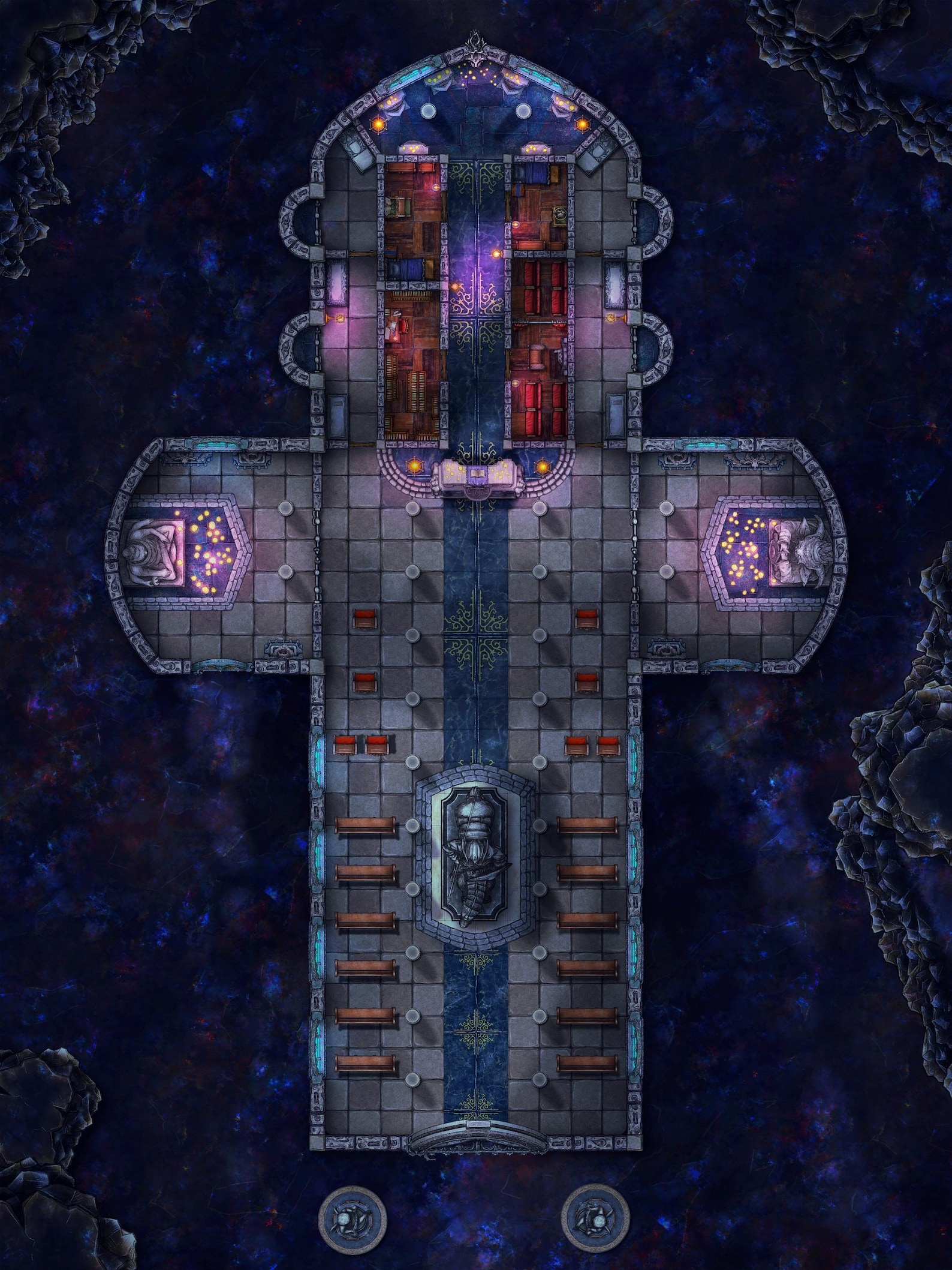 Cathedral Battlemap, Dnd Map, D&D, Battlemap, Temple, Church, Dungeons ...