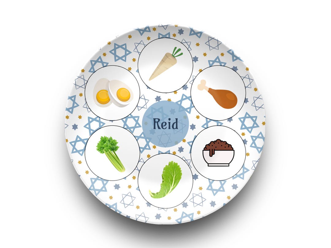 Personalized Kids Seder Plate Custom Passover Plate With Child's Name ...