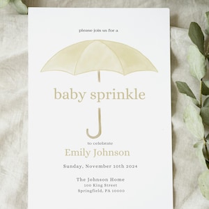 Baby Sprinkle Invitation | Baby Shower Invitation | Editable Digital ...