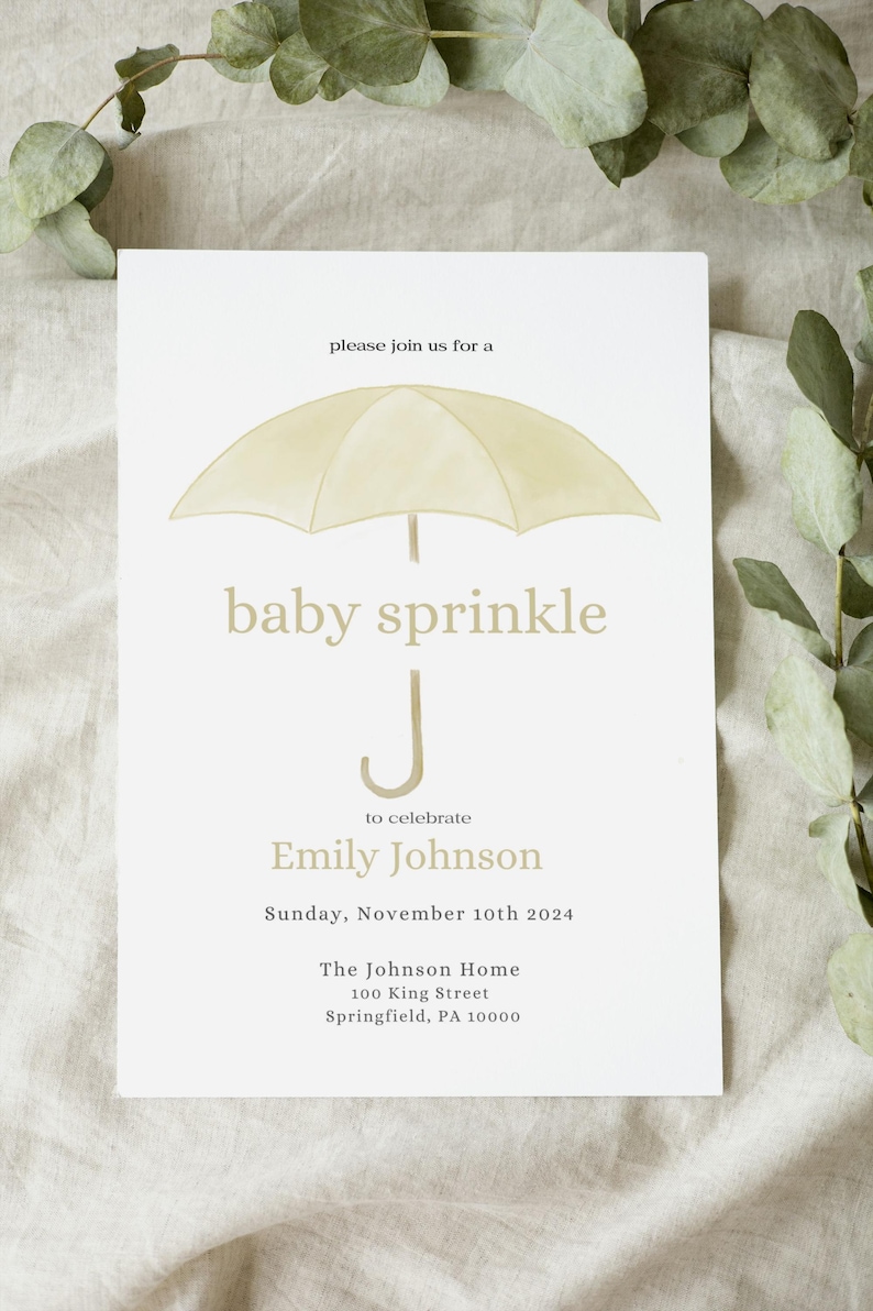 Baby Sprinkle Invitation | Baby Shower Invitation | Editable Digital ...