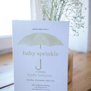 Baby Sprinkle Invitation | Baby Shower Invitation | Editable Digital ...