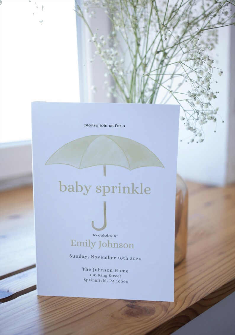 Baby Sprinkle Invitation | Baby Shower Invitation | Editable Digital ...