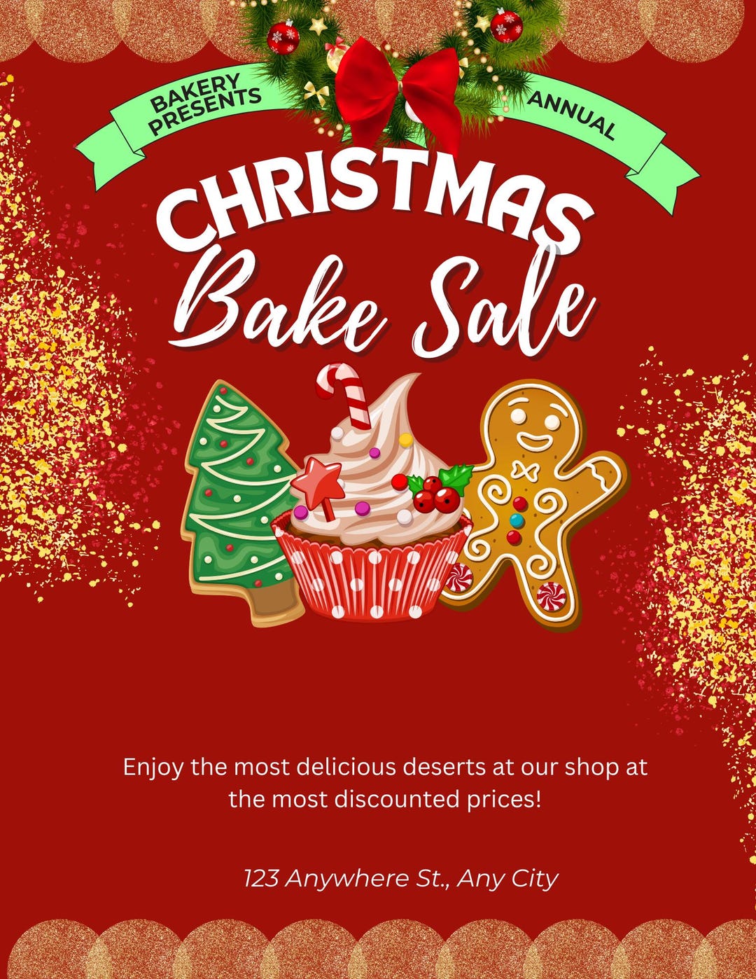 Custom Holiday Bake Sale Flyer - Etsy