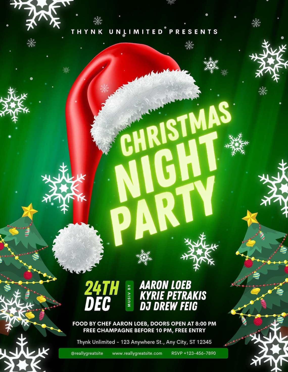 Custom Christmas Party Flyer - Etsy