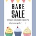 Custom Bake Sale Flyer Template - Etsy