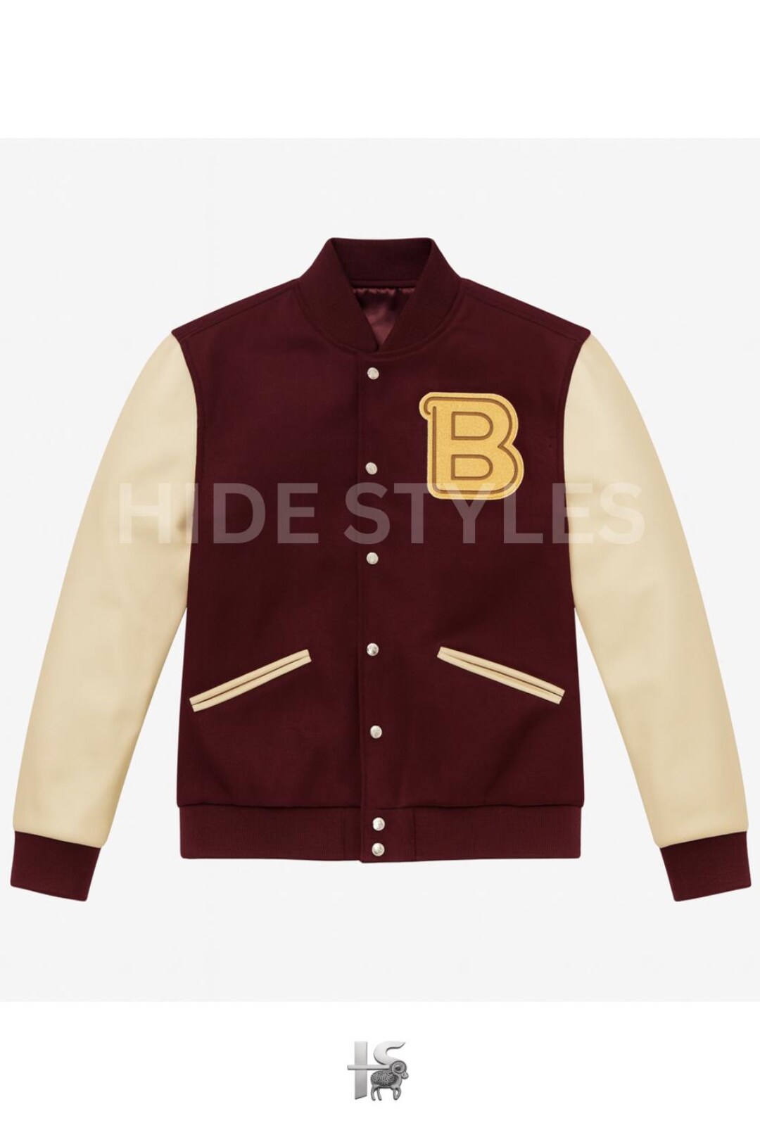 Maroon Wool Varsity Jacket: Unisex Letterman With Chenille Patch - Etsy