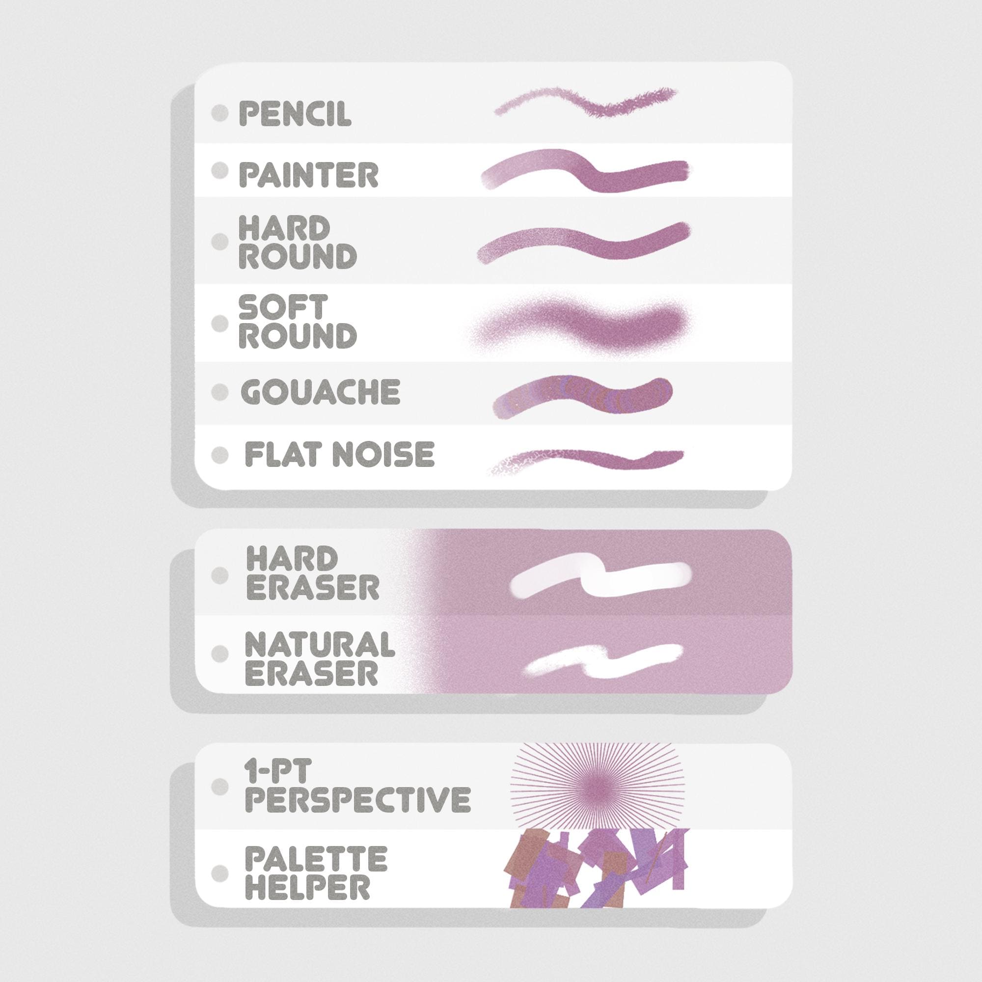 SPEC'S Core Brush Kit - Essential Digital Paint Brushes for Procreate ...