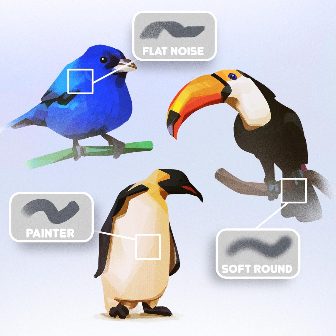 SPEC'S Core Brush Kit - Essential Digital Paint Brushes for Procreate ...